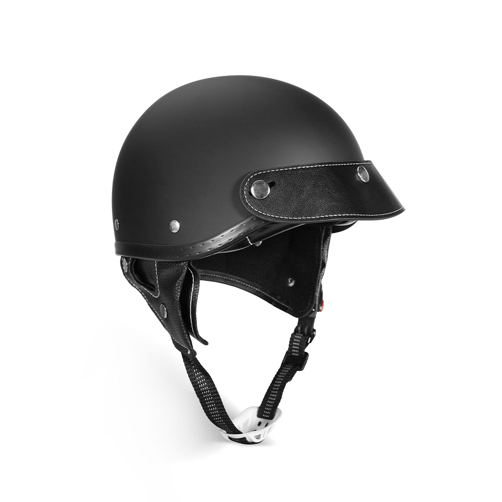 All-Season Cruiser Half Helmet Black – hjmbike.com