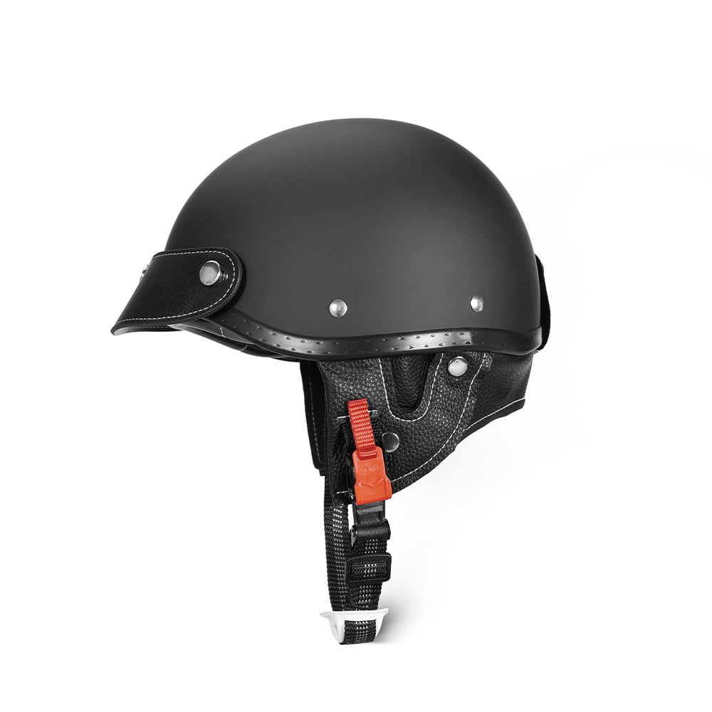All-Season Cruiser Half Helmet Black – hjmbike.com