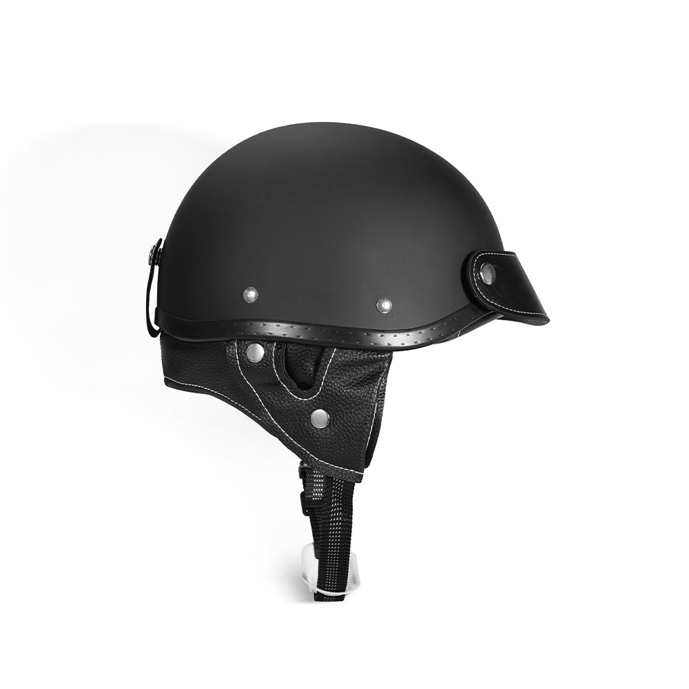 All-Season Cruiser Half Helmet Black – hjmbike.com